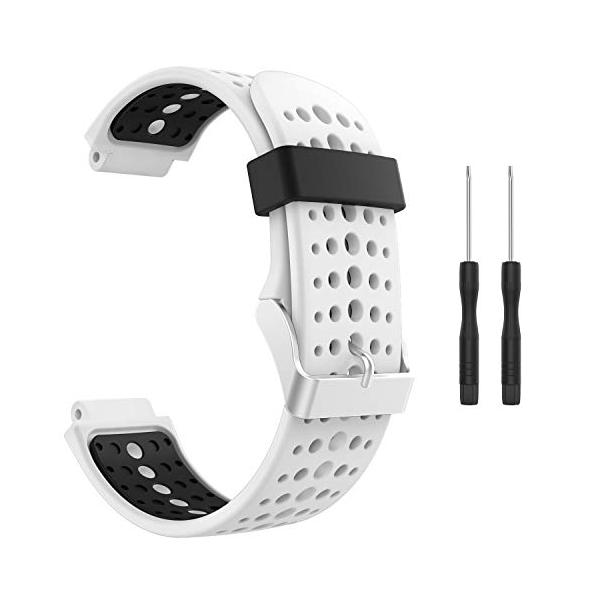 SportsWhite+Black/-/-・Color:White+Black・パッケージ個数:1・Garmin Forerunner 235/220/230/620/630 / 735XT スマートウォッチを向けに設計された用バンド。（ス...