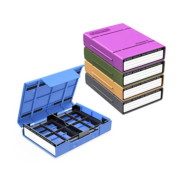 5色/2.5''&amp;3.5''/-・Color:5色・2.5/3.5インチ収納1つのボックスに最大1台の3.5インチHDDまたは4台の2.5インチHDDを収納できます。5点セット販売しますので、多くHDDを持っている人に最適です。ロッ...