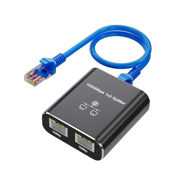 ブラック/-/LANケーブル付き・Model:LANケーブル付き・LAN 分配器 1入力2出力1つの入力で2つのLAN機器にネットを同時出力。 ルータからのLANケーブルをLAN 分配器に挿し込み、空いているLANポートからLANケーブルで...