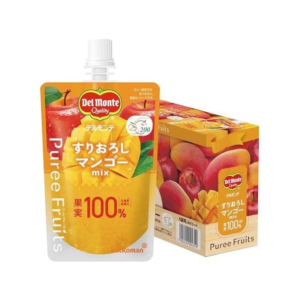 イエロー/-/4902204004319・FlavorName:マンゴーミックス・原材料：りんごピューレー（りんご（ニュージーランド又はチリ））、りんご、マンゴーピューレー／酸味料、酸化防止剤（ビタミンC）、香料・商品サイズ(高さx奥行x幅...