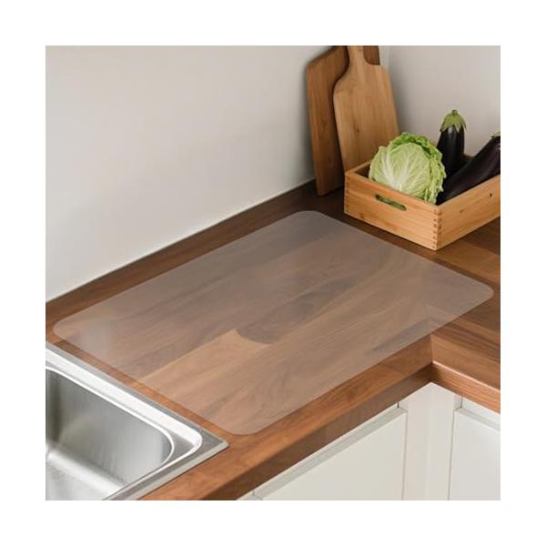 半透明/50x70cm/table mat・Size:50x70cmColor:半透明・キズ・汚れからまもる 一度ついてしまうとなかなか取れない調理台のキズや汚れ、シリコンでキズを防ぎ、汚れもサッとふき取れます。・滑りにくい 裏面の滑り止め...