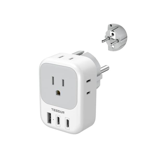 SEタイプ-/2USB-C+USB-A/TS-161-DE-2C・Style:SEタイプSize:2USB-C+USB-A・韓国 変換プラグ se韓国はもちろん、ドイツやオーストリアなどSEタイプの海外 コンセントに対応する電源変換プラグで...