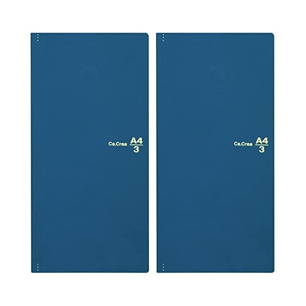 耐久性マットネイビー/2冊セット/NO-605GP / 77-928 ×2・Color:マットネイビーSize:2冊セット・パッケージ個数:1・特長ジャケットのポケットに入るA43つ折りサイズのノート Ca.Crea（カクリエ）耐久性＆高級...