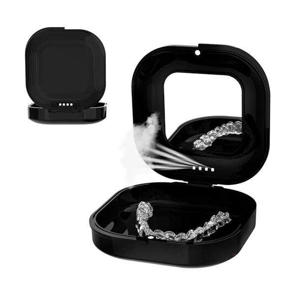 ブラック/シンプルケース/XL-0065・Color:ブラックSize:シンプルケース・パッケージ個数:1・直径約8.6cm、高さ約2.8cmのこのスリムで軽量なリテーナーケースは、持ち運びに便利です。鞄やランチボックス、ポケットにもすっき...