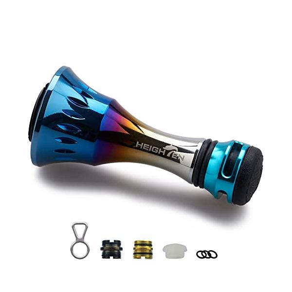 フィッシングターコイズ/38mm/RS38・Color:ターコイズ・特徴2000番及び以下スピニングリール対応38mmリールスタンド、表面焼き色グラデーションで高級感満々、フックキーパー取り付け/外すことができる。・製品仕様本体長さ: 38...