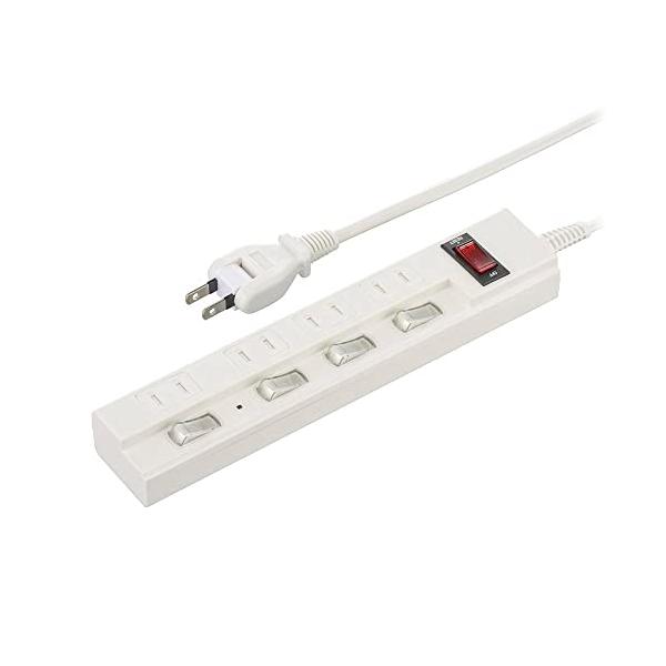 4個口/雷ガード＆ブレーカー付きホワイト/5m/HS-TPKV45W-22・Color:ホワイトSize:5mStyle:4個口/雷ガード＆ブレーカー付き・パッケージ個数:1・ 特 長 　◆精密機器を雷から守る雷ガードつき電源タップ・ 雷軽...