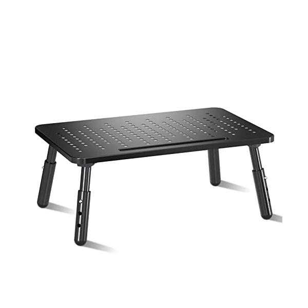 ブラック/四角形-折り畳み式/-・Size:四角形-折り畳み式Color:ブラック・製品仕様幅：37cm 奥行き：23.5cm 高さ：11.6-13.3-15cm三段階高さ調整?天板下 幅：32.4cm 奥行き：18.9cm?材質：スチール...