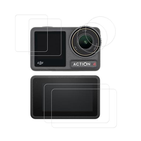 -/DJI Osmo Action 4/-・Size:DJI Osmo Action 4・対応機種-日本素材製 DJI Osmo Action 4 用。日本製旭硝子素材の採用、また硬度は業界最高レベルの9Hであり、カッタ一などの鋭利なものを...