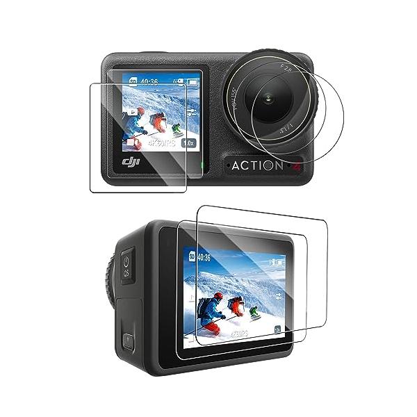 -/-/c・パッケージ個数:1・対応機種Dji Osmo Action 4.メイン画面用2枚+サブ画面用2枚+カメラレンズ用2枚・高透明DJI Action 4スクリーンセーバーは99%の高精細度、99%の透過率を持ち、DJI OSMO A...