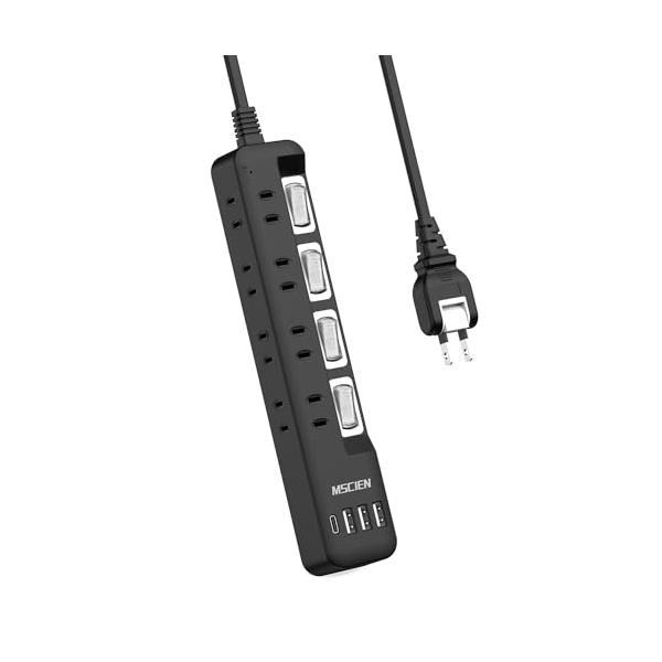 -/3M/sky-yp16-BK3m・Size:3M・一台12役・延長コードUSB付き1つのUSB-Cポート、3つのUSB-Aポートと8つのAC差込口を搭載したマルチタップです。延長コードを採用し、コンセントから離れた場所で使えます。・スイ...