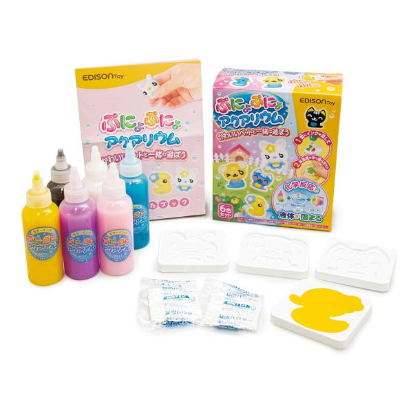 かわいいペットと一緒に遊ぼう 6色セット-/-/KJT12053・商品サイズ：150×85×180mm・セット内容：カラーインク(80ml)・6色/型(4種類)・ペット/凝固パウダー/遊び方ブック・型の内容：あひる/うさぎ/ねこ/いぬ・材質...
