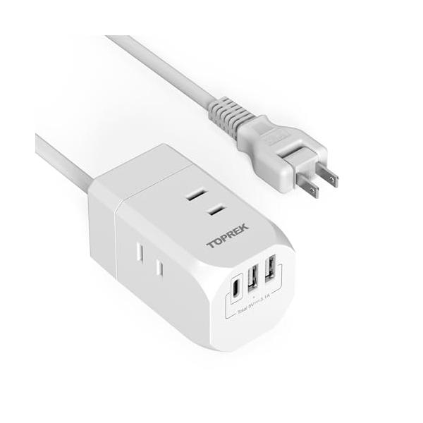 ホワイト/1.5M-3AC/TP-VH4U9J・Size:1.5M-3AC・「一台６役　干渉しにくいタップ」この電源タップは3個ACコンセント、2個USB-Aポートと1個のUSB Type-Cポートを搭載しています。そのうえ、1面に1個コン...