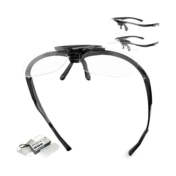 ブラック/1.3倍/L3806・Color:ブラックSize:1.3倍・??最新型メガネ型ルーペ・倍率約1.3倍倍率約1.3倍は、対象物から約35〜40cmほど離れて見える最大倍率です。メガネ型ルーペは近用の文字等を見やすく（拡大）する事を...