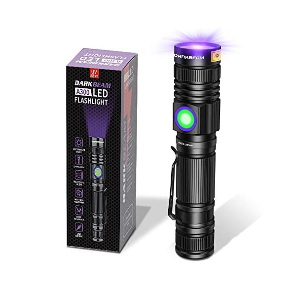 アンティークUV 395nm (バイオレット)-1パック/ポケットサイズ(A300)/A300-uv395・395NM超高輝度UV LEDライト：5W超高輝度LEDランプビーズで、昼間でも意外な汚れをはっきり映し出します・マルチ機能＆耐水性...