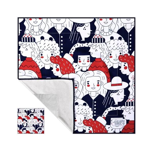 09 Ink Blue Art/50X50CM/LAKA001・Color:09 Ink Blue Art・[ピタッとくっつく保冷温クロス] 高密度構造の特殊な生地で作られており、内側のアルミコーティングでしっかり保冷＆保温、サイズや形状に...