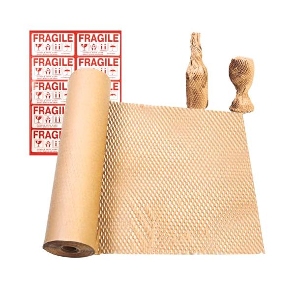 ブラウン/30cm x 30m/緩衝材・Size:30cm x 30m・回収な食器梱包：引っ越し 緩衝材 は80 GSMの上質なクラフト紙で作られている。発泡ロールの包装や落花生の包装など、プラスチック緩衝材の緑色の代替品・優れた保護：食器...