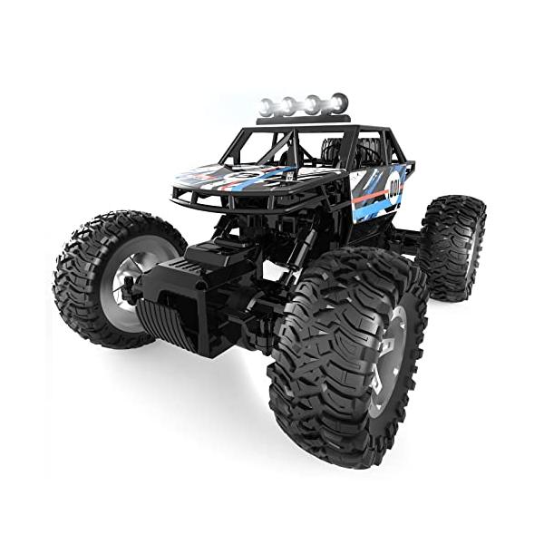 ブルー/-/DE45・Color:ブルー・4WD 1 : 16スケールオフロードRCカー  4輪駆動リモコンカーです。方向調整へのトリムノブと高品質の金属製のシェルが装備されています。デュアルモーターパワーで屋内/屋外の操作および優れた45...
