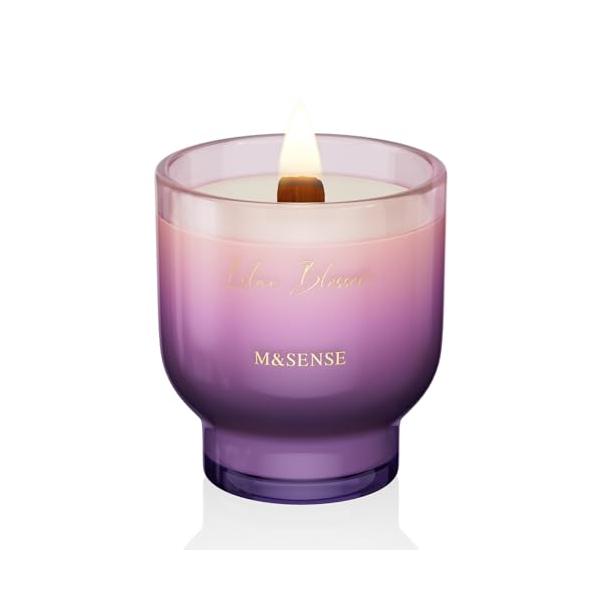 モダンライラック・ブロッサム/Medium--270g/MSSHUS007CA・Size:Medium--270gColor:ライラック・ブロッサム・「パチパチ木芯の魅力」：アメリカ産ブラックチェリー木の贈る癒しの時間。特別に選ばれたアメリ...