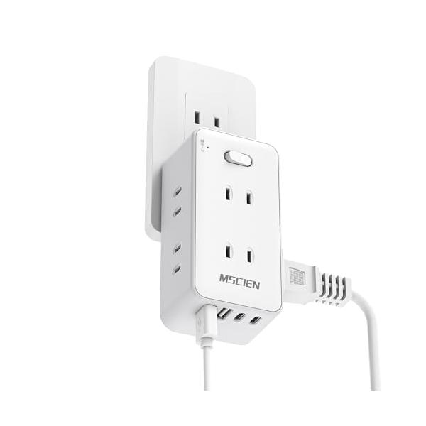 -/-/YP29・「たこあし」：6個AC差込口、2個USB-Cポートと2個USB-Aポートがある電源タップです。（※ご注意：複数のusbポートを同時に使用する場合、usbポートの最大出力は少し低下します。AC差込口の定格は合計1500Wまで...