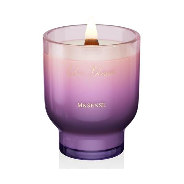 モダンライラック・ブロッサム/Large-470g/MSSHUS007CA・Size:Large-470gColor:ライラック・ブロッサム・「パチパチ木芯の魅力」：アメリカ産ブラックチェリー木の贈る癒しの時間。特別に選ばれたアメリカ産ブラ...