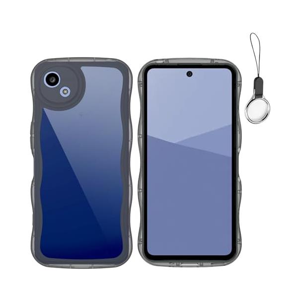 ブラック/Wish5/AQUOS Wish 5・Size:Wish5Color:ブラック・SHARP AQUOS Wish5対応ご購入前に、お使いの携帯電話の正しいモデル/サイズしてください。HILEGENER可愛いソフトTPU波状エッジソ...