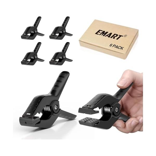 インダストリアルブラック/6個/-・Size:6個Color:ブラック・耐久性の高い鋸歯の挟み口背景布やバック紙の撮影作業に適した場所に、背景をしっかり固定して、滑ることも防止でき、擦り傷から守れます。クランプの両端から下の歯状の領域は、円...