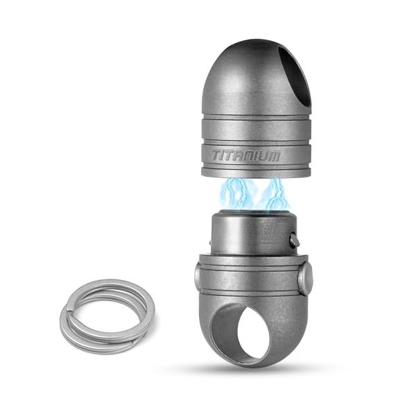 マグネットリリーサーチタングレー＋ステンレスリング2個/-/-・Color:チタングレー＋ステンレスリング2個NumberOfItems:1・チタン合金素材：マグネットキーホルダーは高強度チタン合金で作られており、軽量で丈夫です。チタン合金...