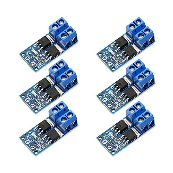 ブルー/-/-・仕様：電子スイッチコントロールボード6個セット 動作電圧：DC 5V--36V デジタルハイ・ローレベル：DC3.3V〜20V 動作温度：-40?85℃ 寿命：無限回スイッチ・サイズ：長い（3.4cm）幅（1.7cm）高い（...