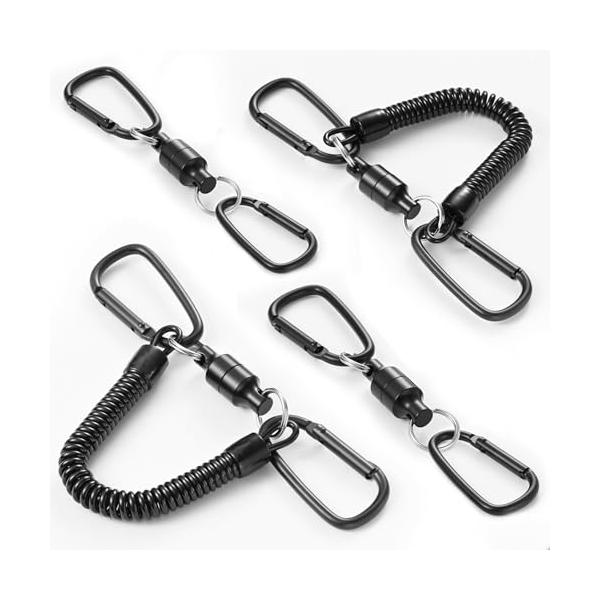 スプリングコード*2ブラック*4/-/SJBCXK-001・Color:ブラック*4Style:スプリングコード*2・安心の耐荷重5kg：掛けたいものに対して磁力が不十分だと、ずり落ちたり、振動や衝撃で落下するリスクがあります。BEIHOO...