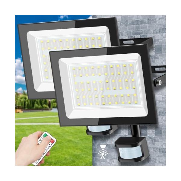 昼光色6500K/センサー付き/80W「2個セット」/LF231W・Color:昼光色6500KSize:センサー付き/80W「2個セット」・最新改良センサーライト・製品の仕様お客様の要望をもとに機能全面改良をを行い、リモコン操作を追加しま...