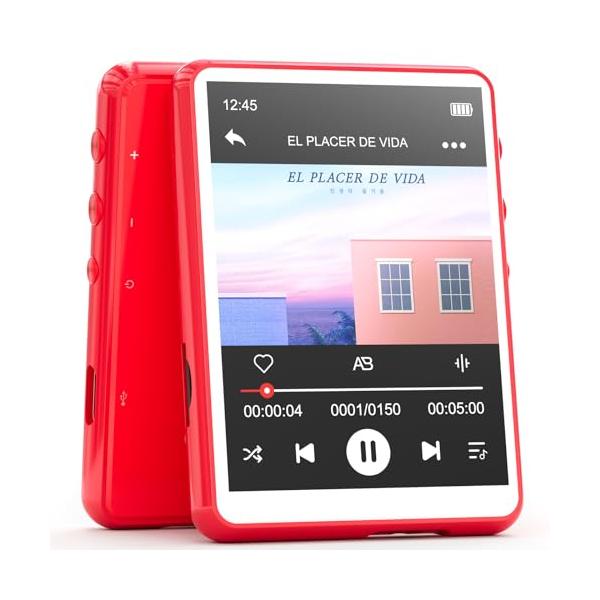 レッド/-/M3-64GB・Color:レッド・64GB大容量MECHENデジタル音楽プレーヤーは、重さはわずか78グラムなのに、64GBの超大容量を内蔵しています。また、最大128GBのmicroSDメモリーカードに対応、万が一、本体容量...