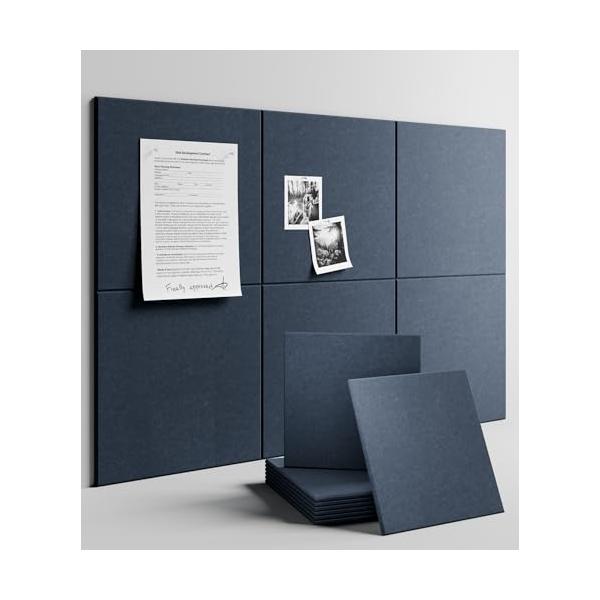 デニムブルー/スムース-6 枚/-・Color:デニムブルーSize:スムース-6 枚・Fluxynara 掲示板 DIY セット30×30cm のフェルト製掲示板 6 枚（厚さ 9mm）が同梱。最大 90×60cm まで自由に拡張できるボ...