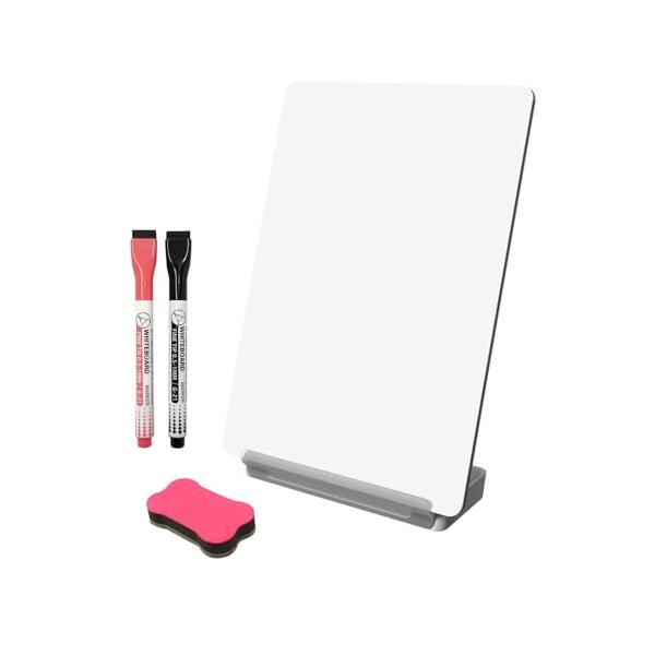 ホワイトボード/横17 cm x 高さ24 cm/DW003-EU・Color:ホワイトボード・パッケージ個数:1・Paper Free Revolutionに参加しましょう - 毎日の落書き用の分割デザインの両面書き込みミニホワイトボード...