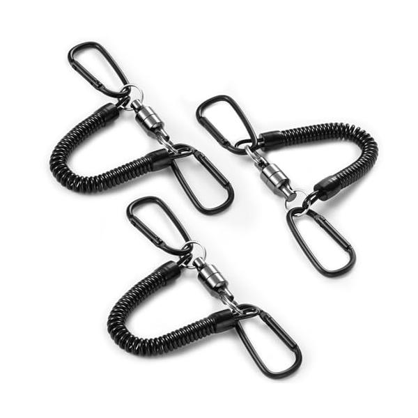 ガンメタブラック 3セット/3セット/Spring cord-Gunmetal-3・Color:ガンメタブラック 3セット・▲安心の耐荷重5kg：掛けたいものに対して磁力が十分でないと、次第にずり落ちてきたり、振動や衝撃で落ちたりして危険で...