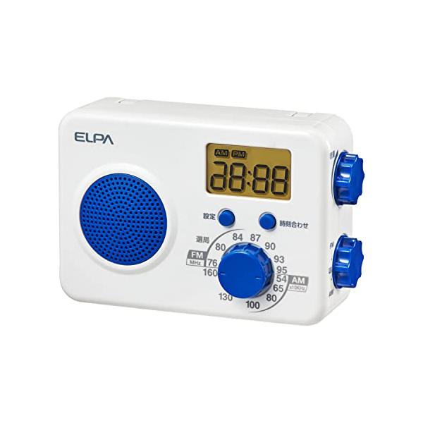 ホワイト/-/ER-W41F・Model:ER-W41F・パッケージ個数:1・お風呂場でAM/FMラジオを楽しみたい時に・キッチンなど水回りでの作業中に・雨に濡れても安心なので非常時やアウトドアにも活躍・時計を表示できる液晶画面・ハンドル付...