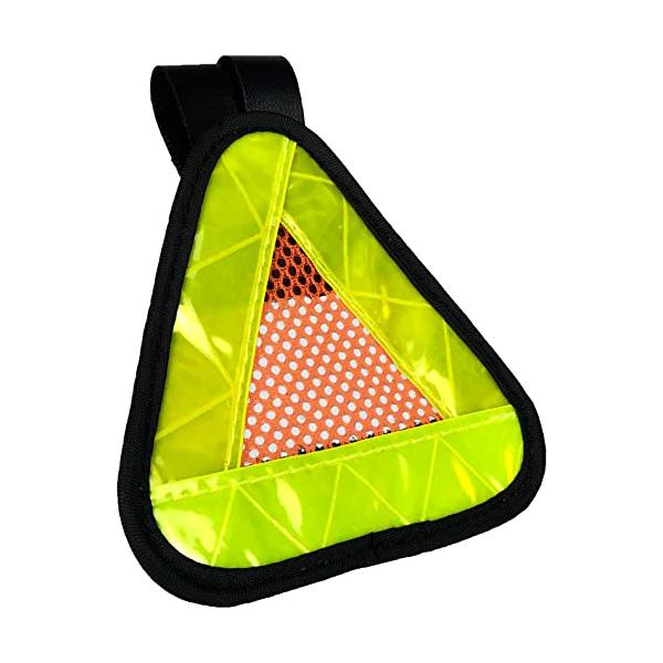 自転車用アクセサリーイエロー/オレンジ/110 x 110mm 1辺110mmの正三角形/R25-N-REFLECTORM-Y・パッケージ個数:1・ミニサイズ。サドルやサドルバッグにぶら下げて、安全走行を後続車にアピール。・サドルのレールや...
