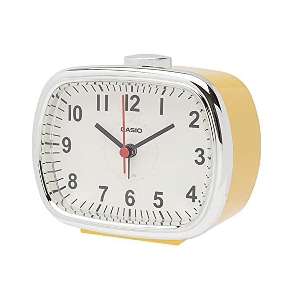 モダンイエロー/91×109×62mm/TQ-159-9JF・パッケージ個数:1・機能:電子音アラ-ム、スヌ-ズ機能、ライト、ステップ秒針・推奨電池:単3マンガン乾電池×1・本体サイズ:(約)高さ9.1×幅10.9×奥行き6.2cm