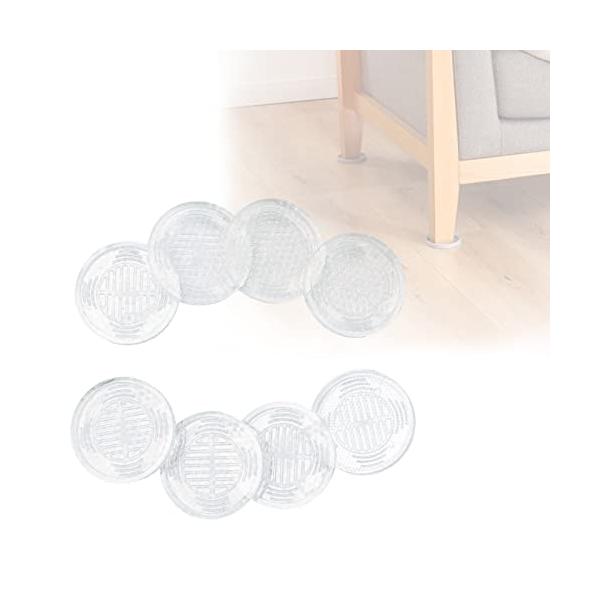 クリア/直径4cm/-・Size:直径4cm・ソファー 滑り止め用に精巧に設計ソファの滑り止めパッドは、ソファ用に特別に設計されています。滑り止めマットョンは丸いデザインで、丸いソファやベッドの支柱の脚によくなじむようになっています。滑り止...