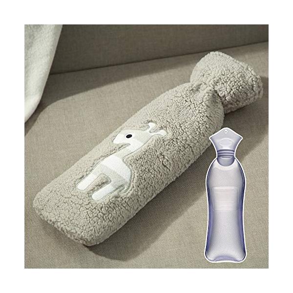 AグレーシマウマAグレー&amp;シマウマ/36×11cm/2019banma-gray・Style:Aグレーシマウマ・商品詳細ゆたんぽの耐熱温度120℃、耐冷温度-20℃。サイズ/容量36cm×11cm/容量850mL。小型の湯たんぽは小...