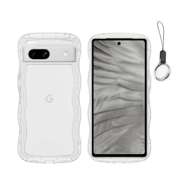 純透明/Pixel 7/Google Pixel 7・Size:Pixel 7Color:純透明・GOOGLE Pixel 7対応ご購入前に、お使いの携帯電話の正しいモデル/サイズしてください。HILEGENER可愛いソフトTPU波状エッジ...
