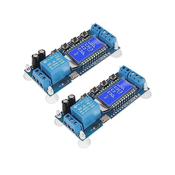 2個/-/-・Color:2個・パッケージ個数:2・タイマ遅延リレーモジュールの動作電圧範囲はDC 6-30V、マイクロUSB 5.0 V電源をサポートします。 高レベルトリガー3.0v-34vおよび低レベルトリガー0v-0.2vをサポート...