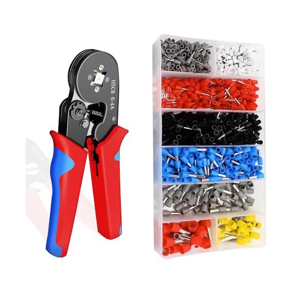 レッドいろブルーブ/-/-・Color:レッドいろブルーブ・多機能圧着工具：本セットには高品質の圧着工具が含まれており、四角形の圧着とギザギザの圧着デザインにより、四方向から同時に圧力を加えて電線をしっかりと接続できます。0.25-10mm...