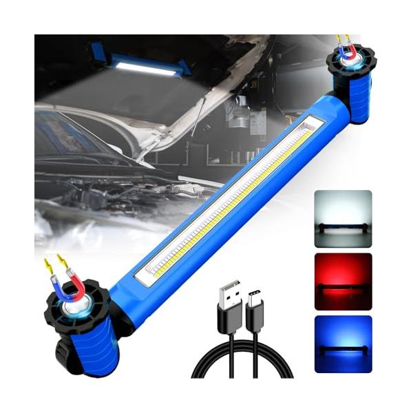 作業用ブルー/-/SWL-01・Color:ブルー・パッケージ個数:1・重要：インボイス番号記載の適格請求書提供3000LM高輝度高品質のLEDチップ白色70個＋赤色35個＋青色35個を搭載してます。白色では約3000LMを実現できました。...