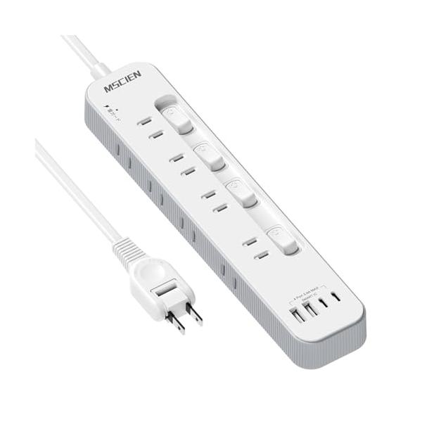 -/1m/DLE-S08KU・Size:1m・12台機器同時充電8つのAC差込口に加え、コンセント USB（USB-A） と コンセント タイプc（USB-C） をそれぞれ2ポートずつ搭載し、最大12台のデバイスを同時に充電できます。延長コ...