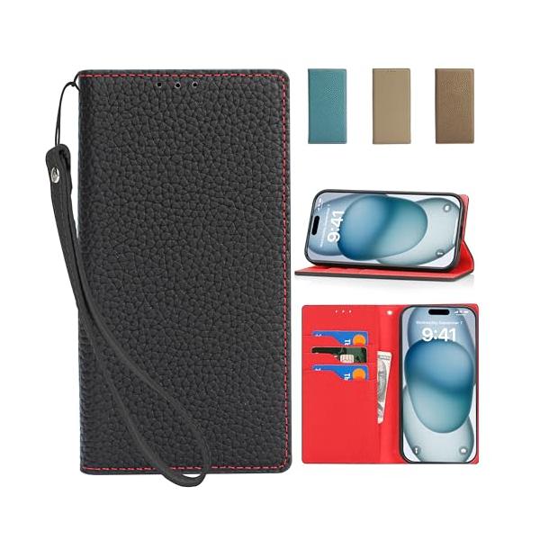 ブラック/1、iphone 15 pro/SJFC-QY-IP15PRO-BK・Color:ブラックSize:1、iphone 15 pro・?対応機種iphone 15 pro素材高級牛本革 ★対応機種と画面サイズをよくご確認のうえ、ご購...