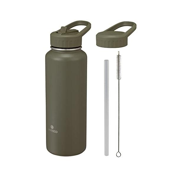 カーキ/1100 ml/4573306869726・Size:1100 mlColor:カーキ・パッケージ個数:1・傾けずに水分補給ができる新発想のストロータイプのスポーツボトル「santeco(サンテコ) SOLUNDアクティブボトル」・...