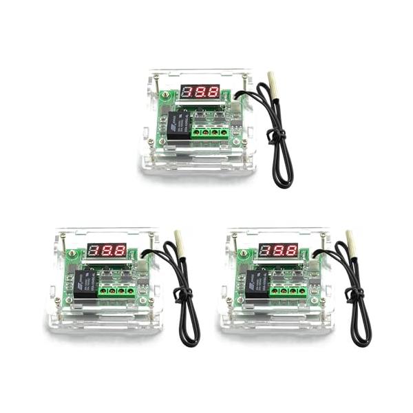 3個セット/-/HWQ01・Color:3個セット・セット内容：3個セット。仕様：XH-W1209。・入力パワー：DC 12V、リフレッシュレート：0.5S、?出：10A??器。・温度制御モード：SET/OFF。広い温度測定範囲-50?11...