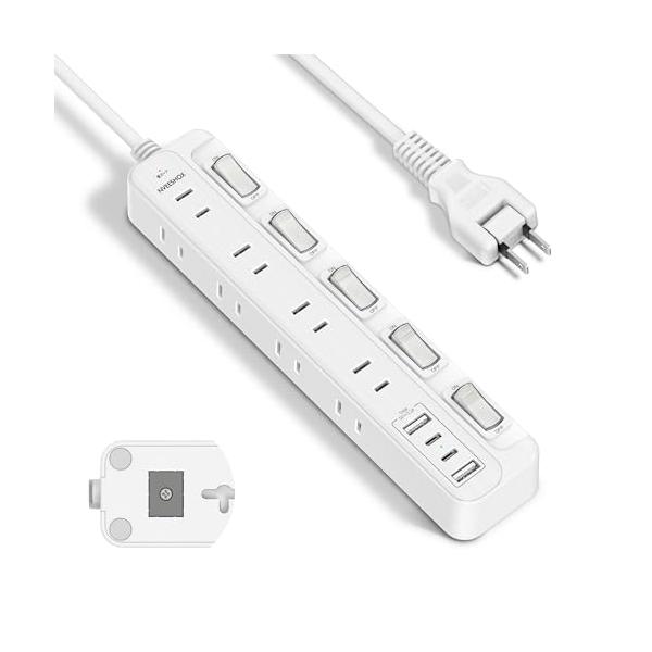 ホワイト/2M/?TP-VF4U12J・Size:2MColor:ホワイト・USB専用スイッチ &amp; AC個別スイッチ 使い勝手を考え抜いたスイッチ配置。USBポートは1つのスイッチで全ポートを一括管理。ACコンセントは、上下2口を1...