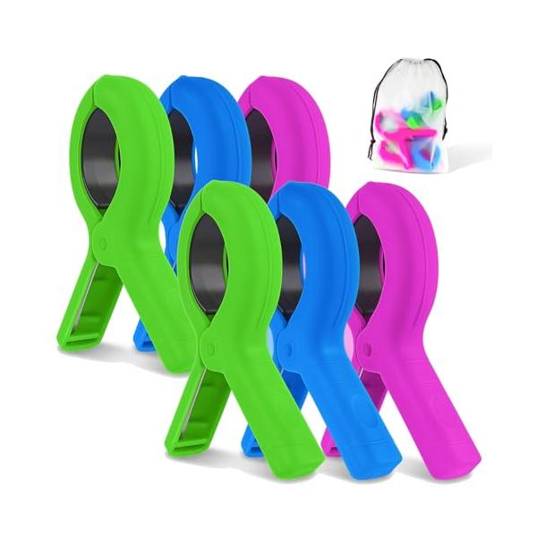 プラスチックアップ型ブルー+グリーン+ピンク（各２個）/普通/LF266-267・Color:アップ型ブルー+グリーン+ピンク（各２個）・強力洗濯バサミクリップ開口部：6.5CM、長さ13CM、幅9CM。（サイズが多少の誤差がある性もあり ...