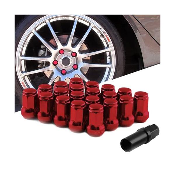 レッド/M12*P1.5/-・パッケージ個数:1・ドレスアップ効果抜群- 3色を用意して、ご愛車の足元からを格好良くドレスアップしましょう！ナットもソケットもちょうど厚さでホイールに干渉することなく取り付けられます。特に、ナットがホイールの...